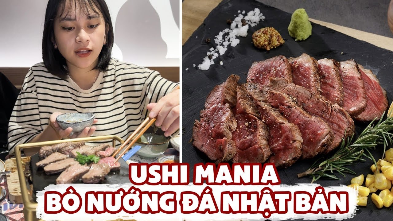 USHI MANIA - Bò Nướng Đá Nhật Bản | Mỏ Khoét Hà Nội - YouTube