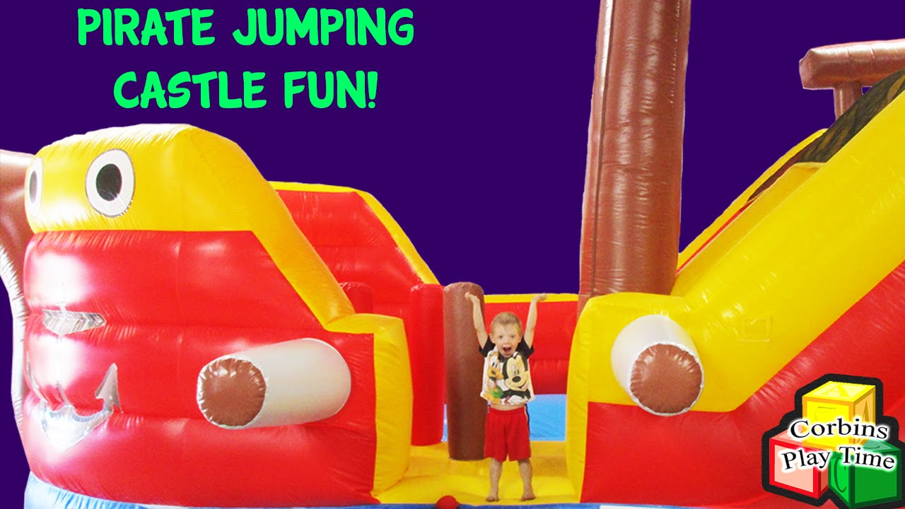 Pirate Ship Inflatable Jumping Castle Bounce House Slide Corbins ...