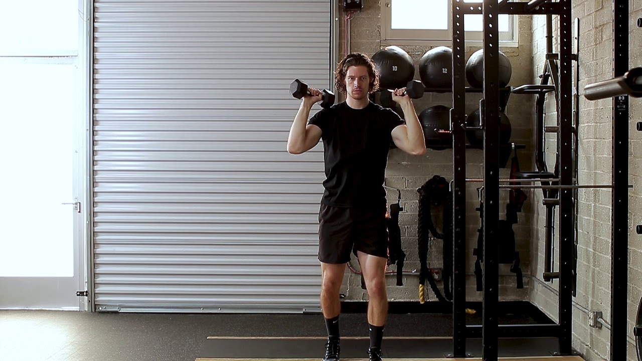 Split-Stance Overhead Press - YouTube
