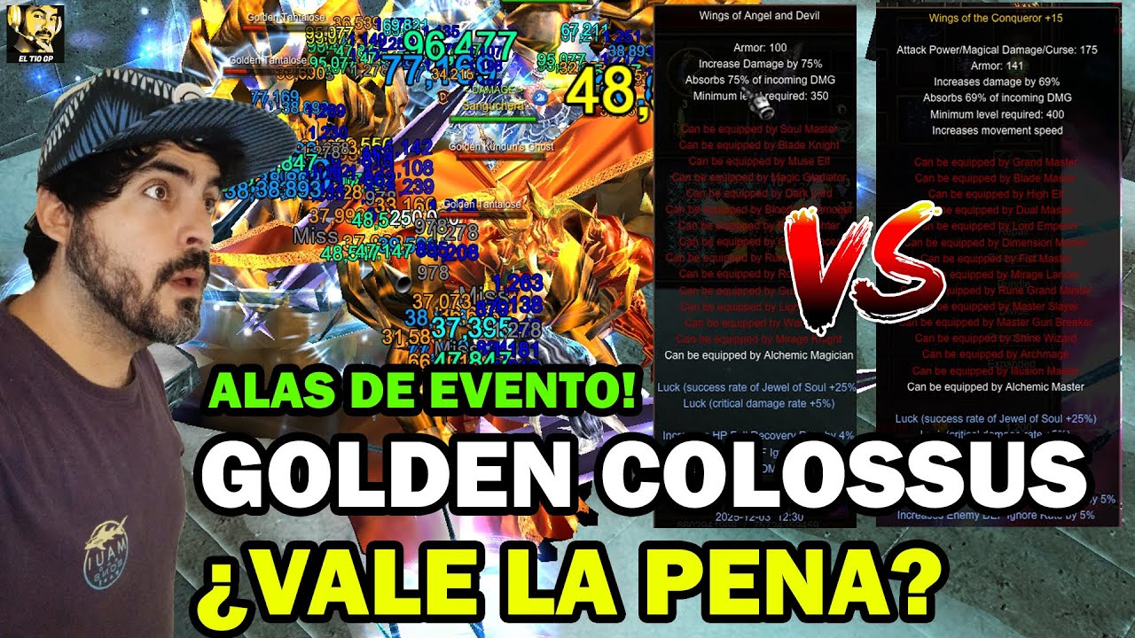 GOLDEN COLOSSUS DROP WING OF ANGEL AND DEVIL ¿SON BUENAS?💯l Mu online ...