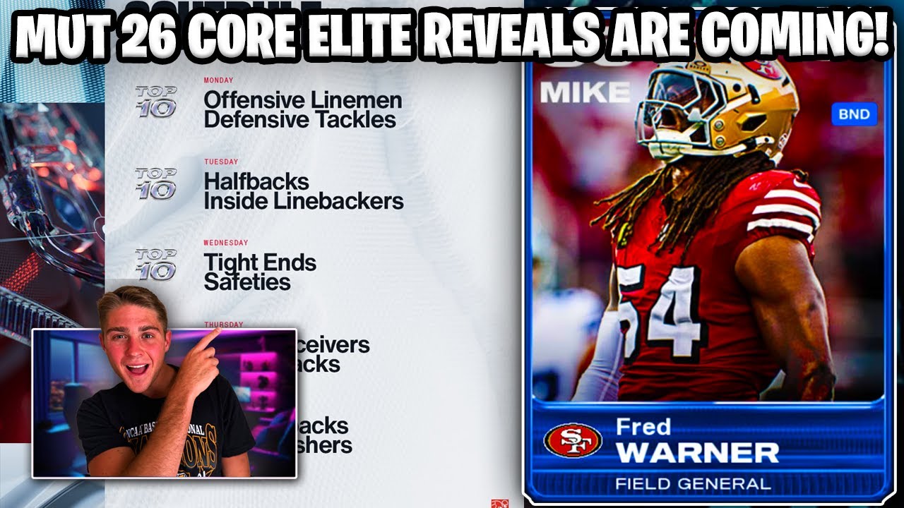 MADDEN 26 ULTIMATE TEAM TOP 10 CORE ELITE REVEALS ARE COMING! MUT 26 ...