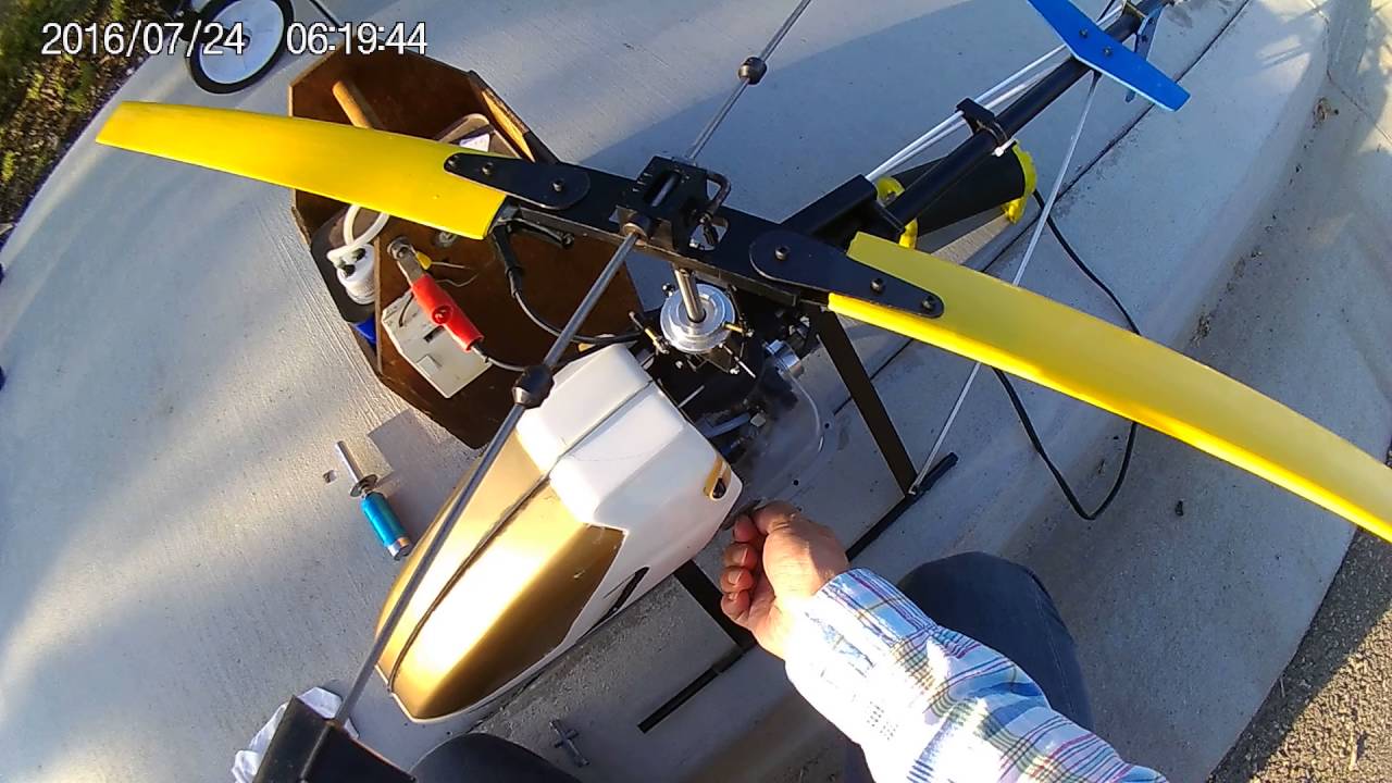 Vintage RC helicopter 1989 Rebel preflight procedure. - YouTube