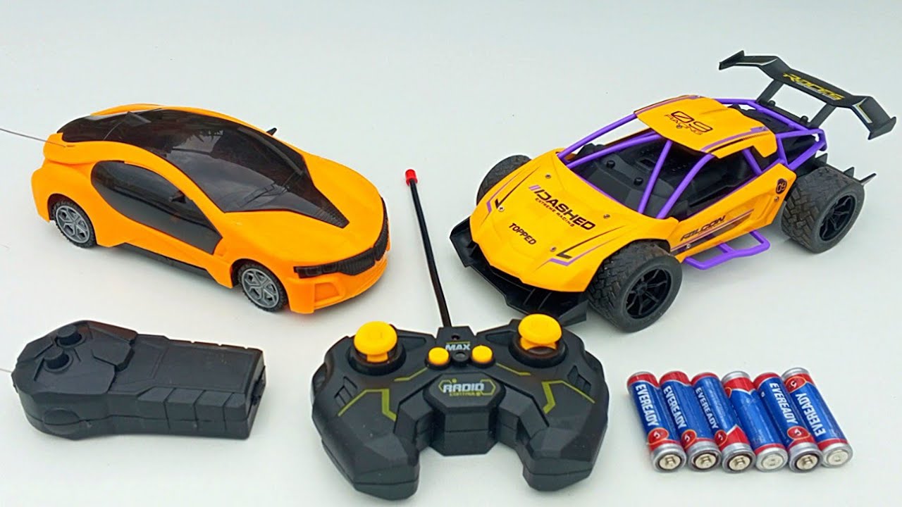 3D light remote control car and drift speed RC car unboxing in testing ...