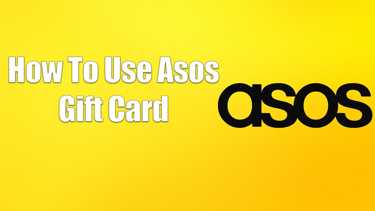 How To Use Asos Gift Card - YouTube