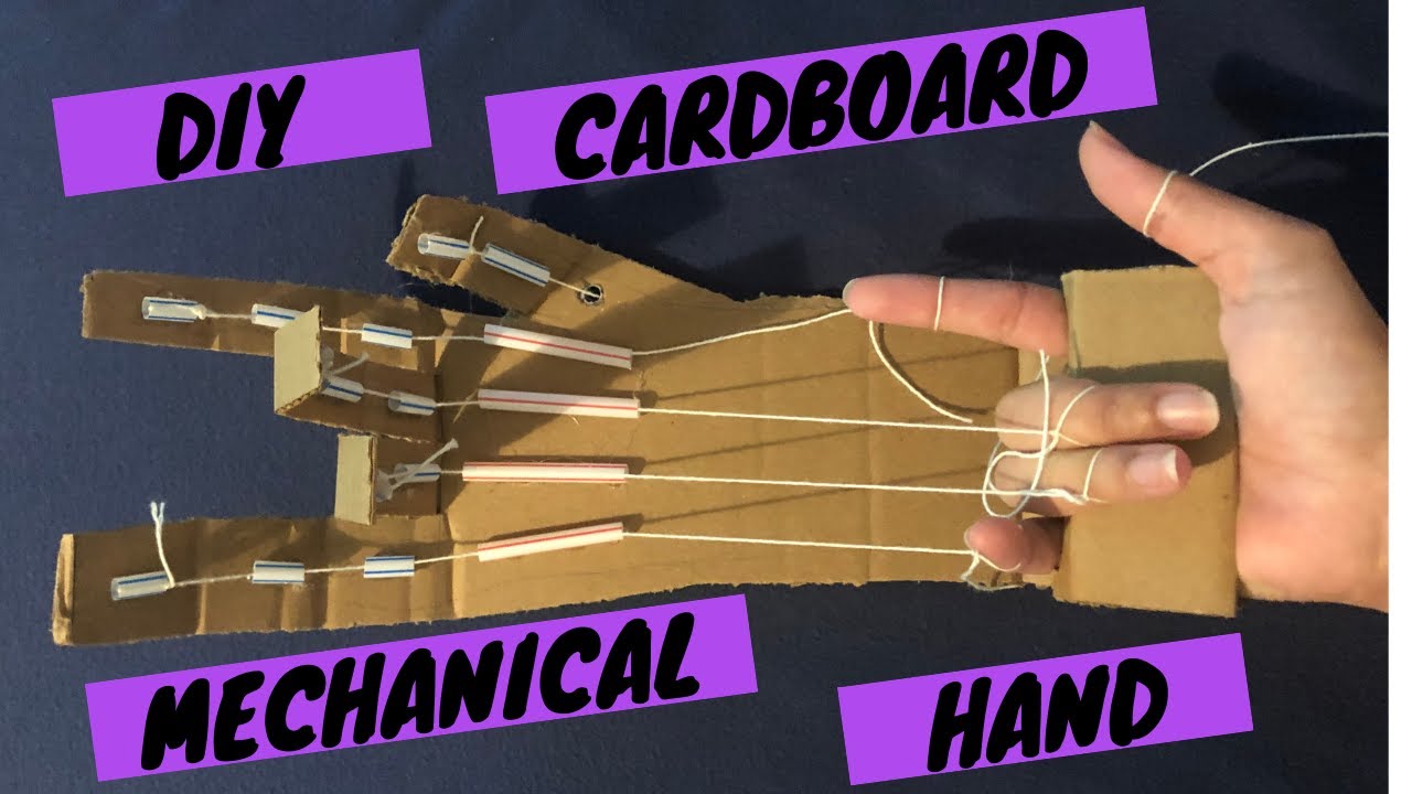 Easy DIY Cardboard Mechanical Hand YouTube easy-diy-cardboard-mechanical-hand-youtube