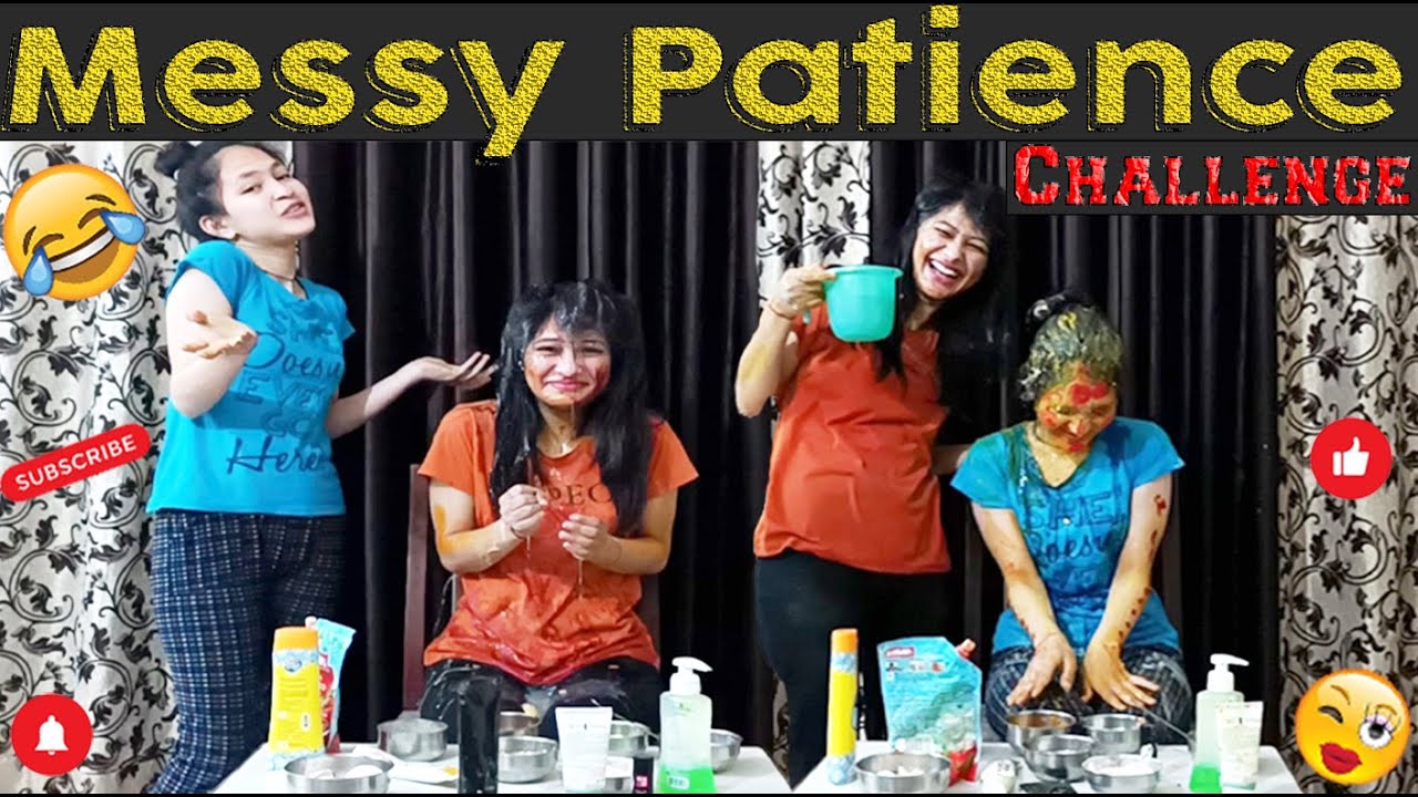 Messy patience challenge | challenge videos | Bisht girl - YouTube