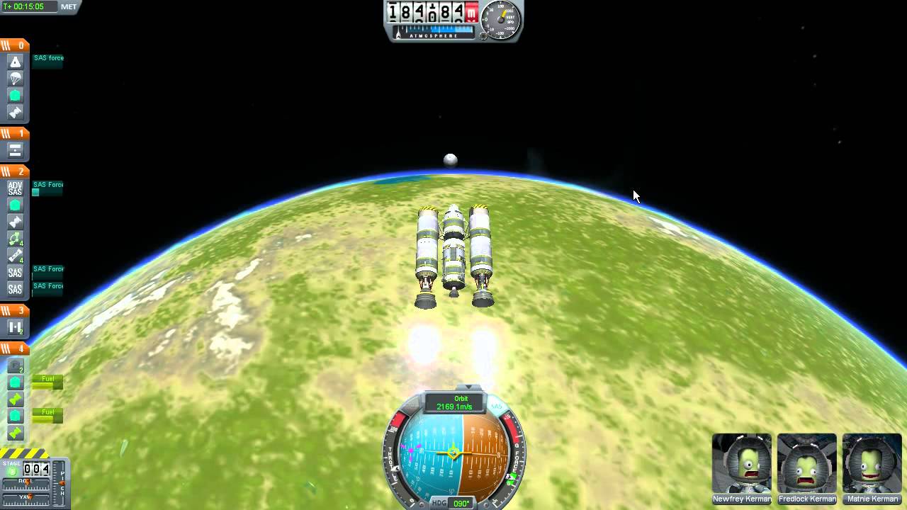 Kerbal Space Program - Mun Landing Attempt 1 - YouTube