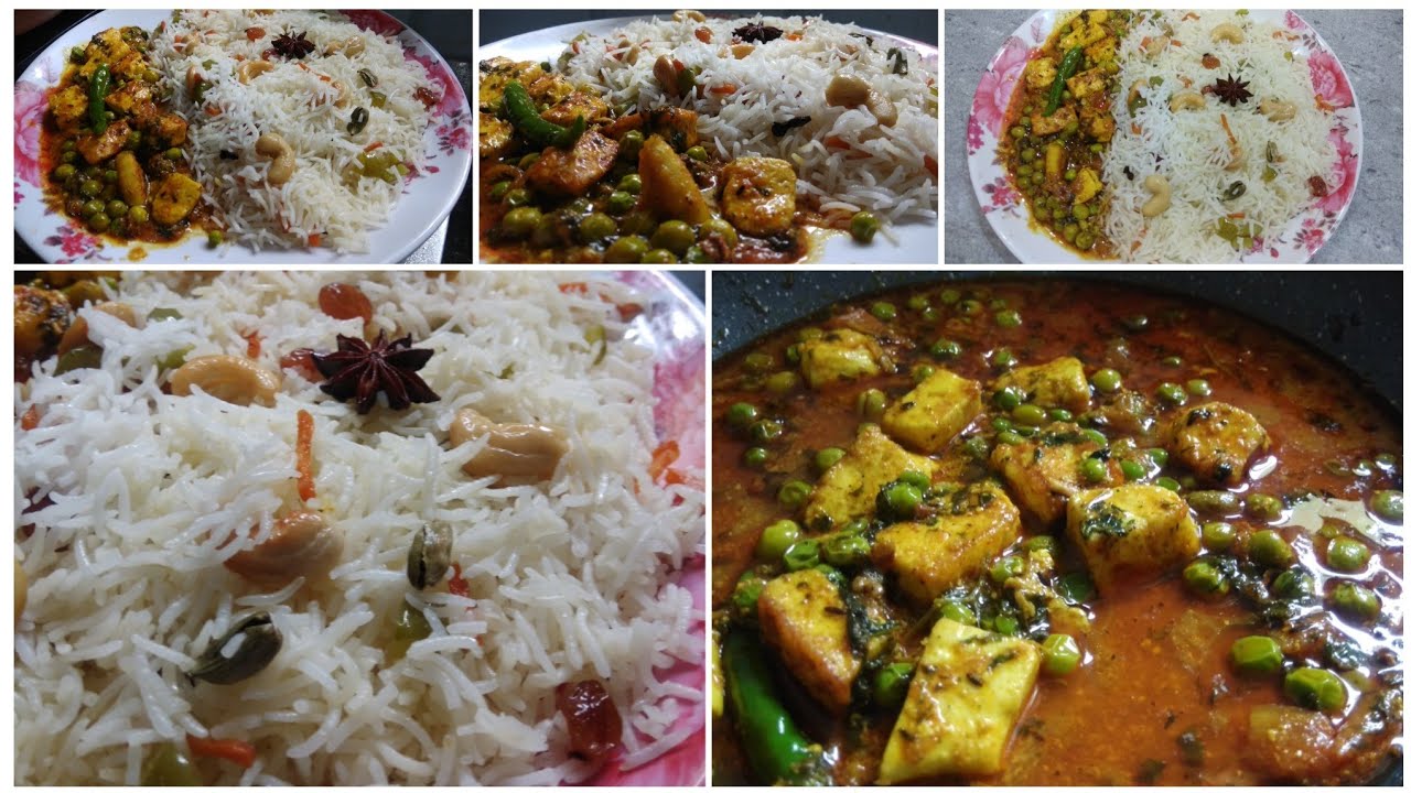 fried rice and motor ponir।। ফ্রাইড রাইস আর মটর পনির।। combo recipe ...