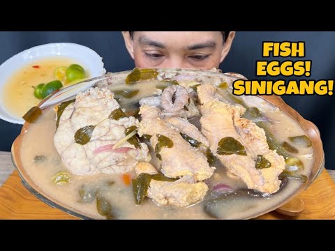 Sinigang na ITLOG ng Isda Mukbang Asmr | Fish Eggs | Filipino Food ...