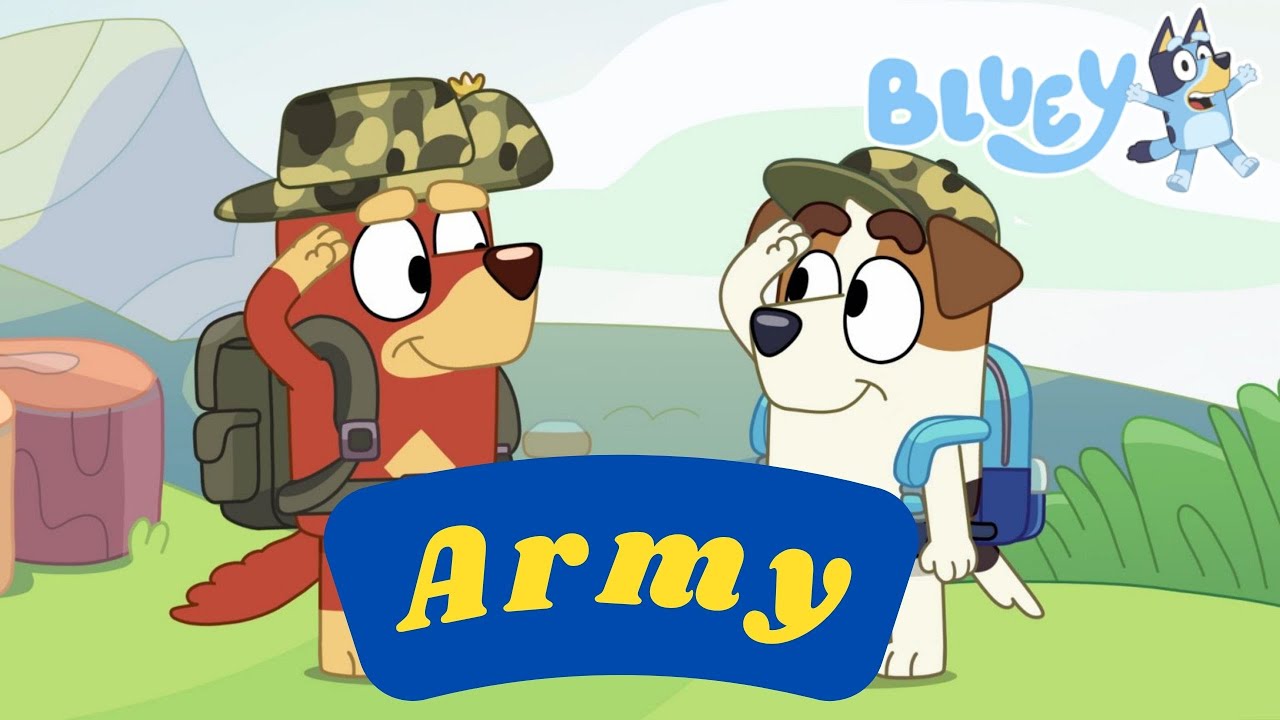 Bluey Bingo Rusty Jack - Bluey TV Show - Army - Colour With Me - YouTube