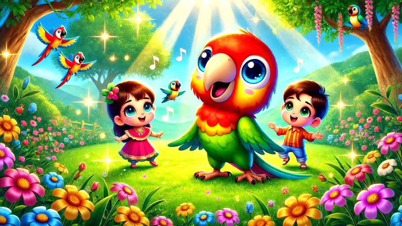 मै तोता मै तोता | मिठ्ठू मिठ्ठू Kids Song | Fun Hindi Rhyme for ...