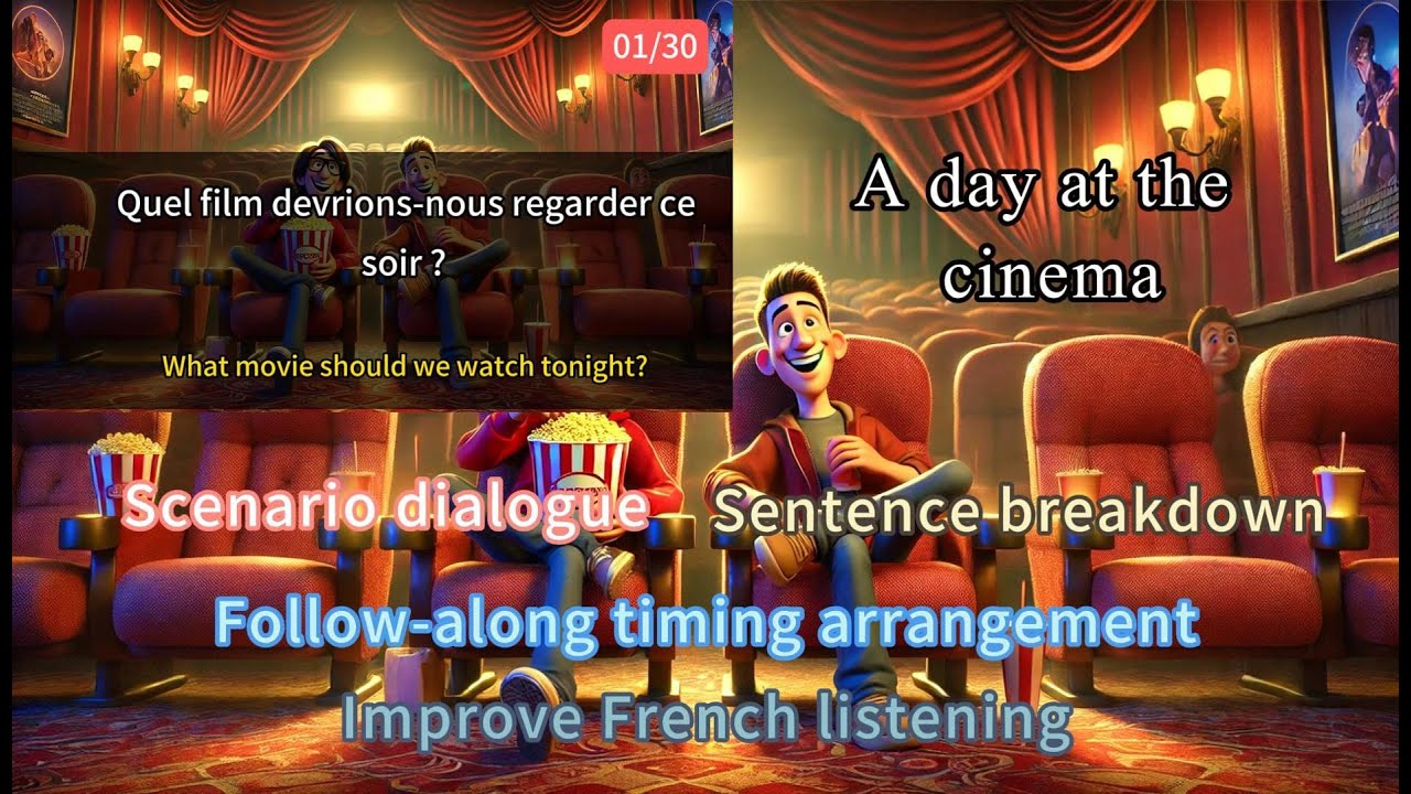 🎧 Scenario-based dialogue for learning French: “A day at the cinema ...