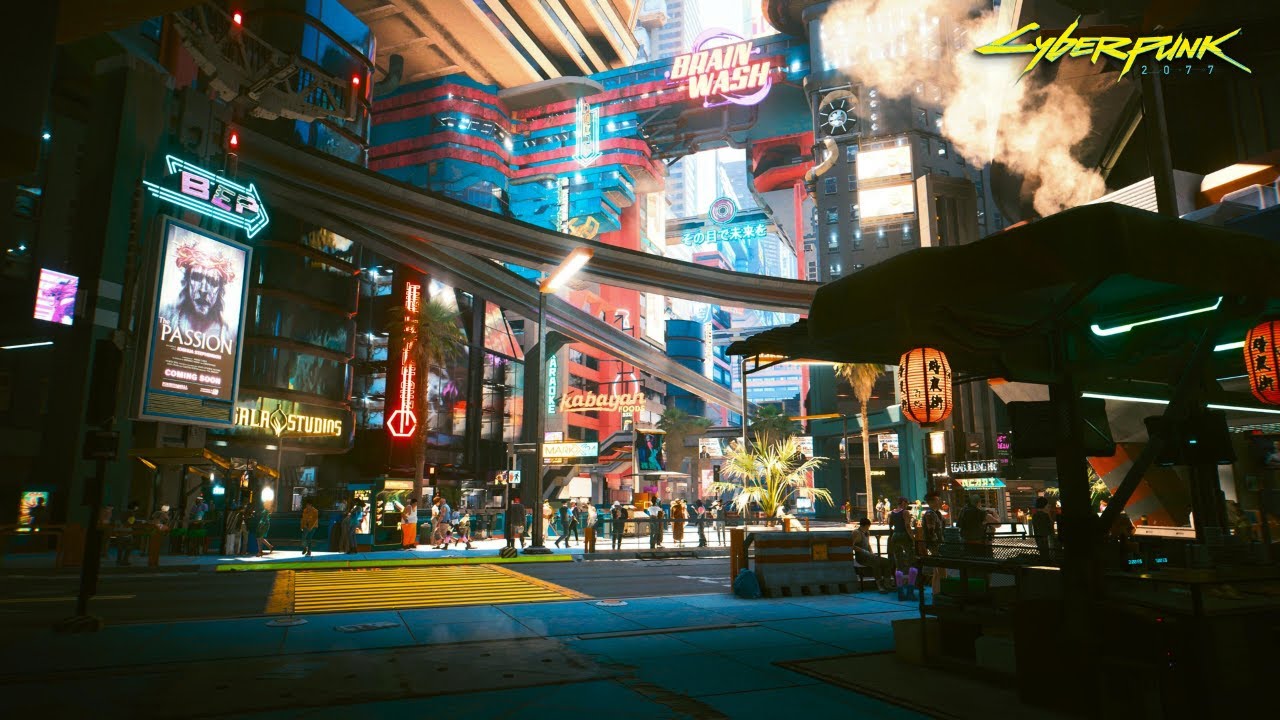 [4K] Strolling Around Night City (Watson District) | Cyberpunk 2077 ...