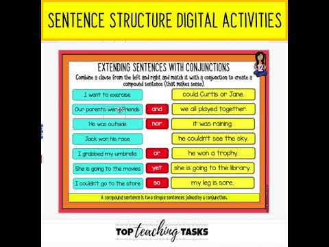 Sentence Structure Digital Activities - YouTube
