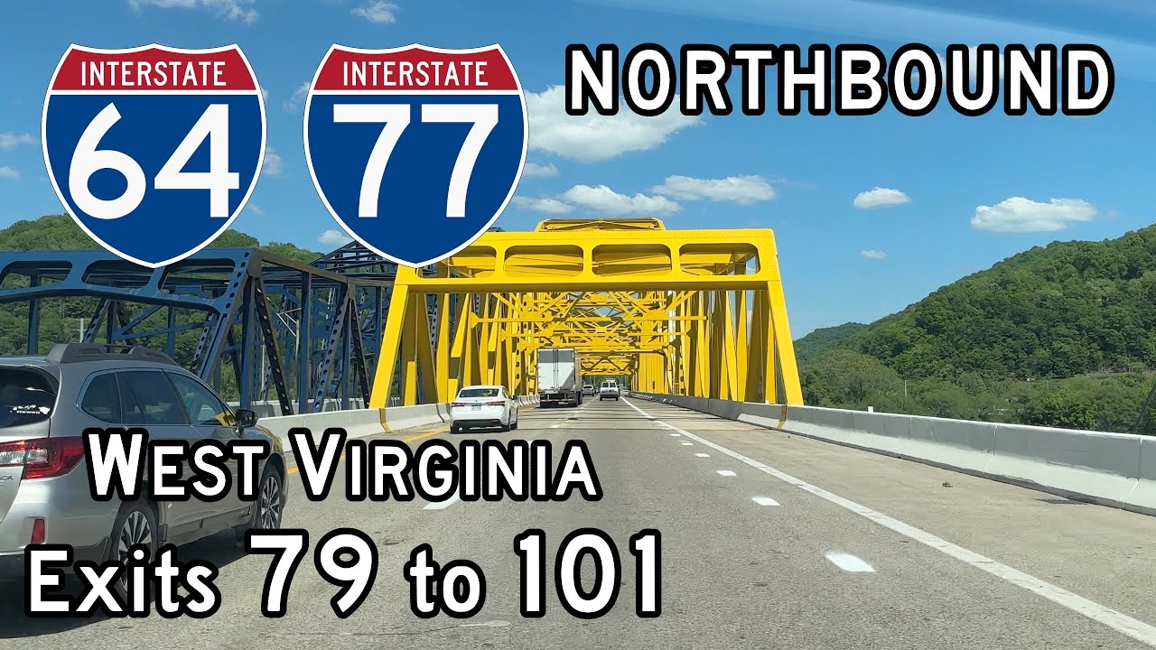 Chuck Yeager Bridge: Interstate 64 / 77 West Virginia (Exits 79 to 101 ...