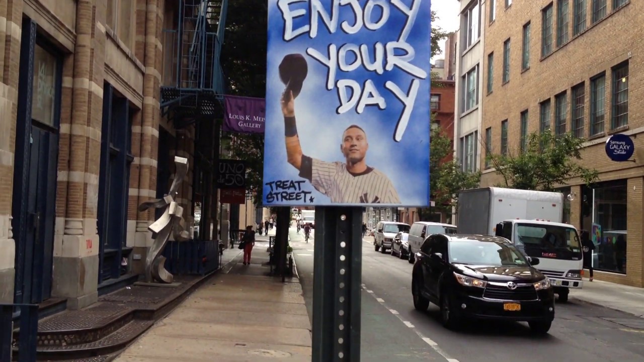 DEREK JETER NY Yankees Graffiti Canvas Art - YouTube