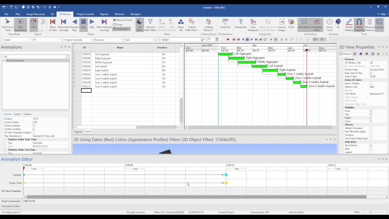Synchro Pro - 4D Road Construction - YouTube