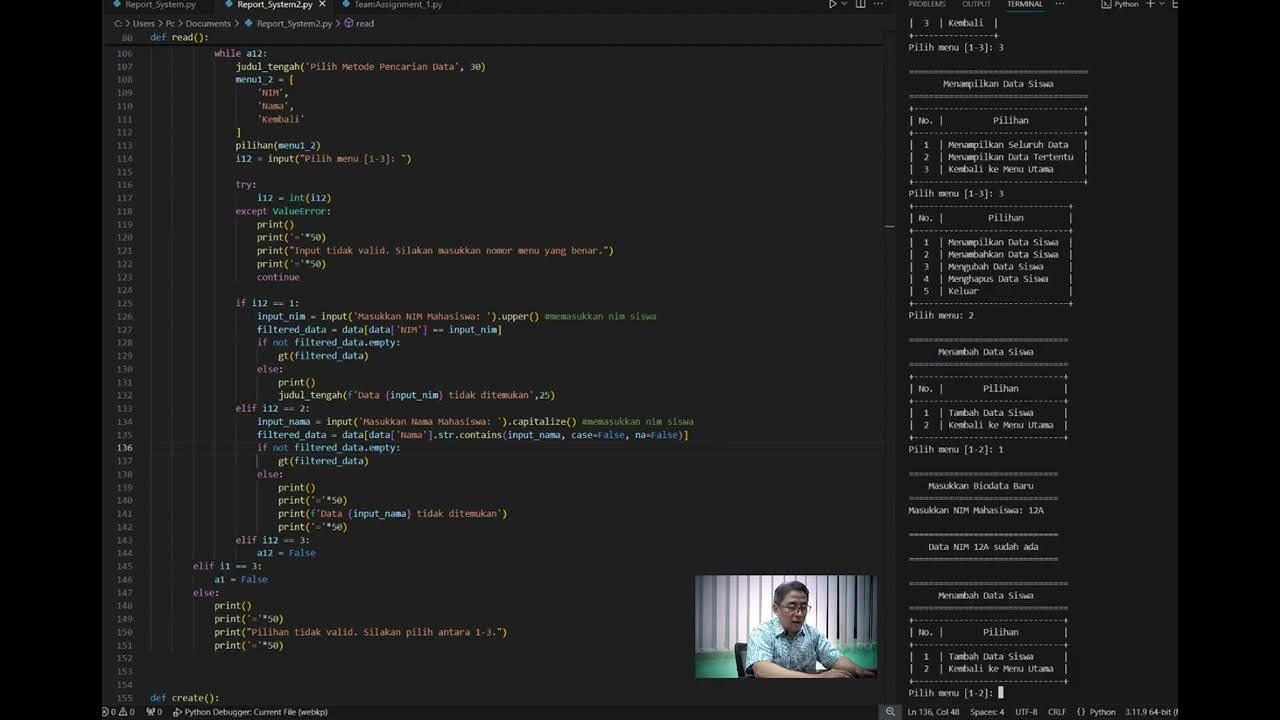 Belajar Python CRUD Dasar - YouTube