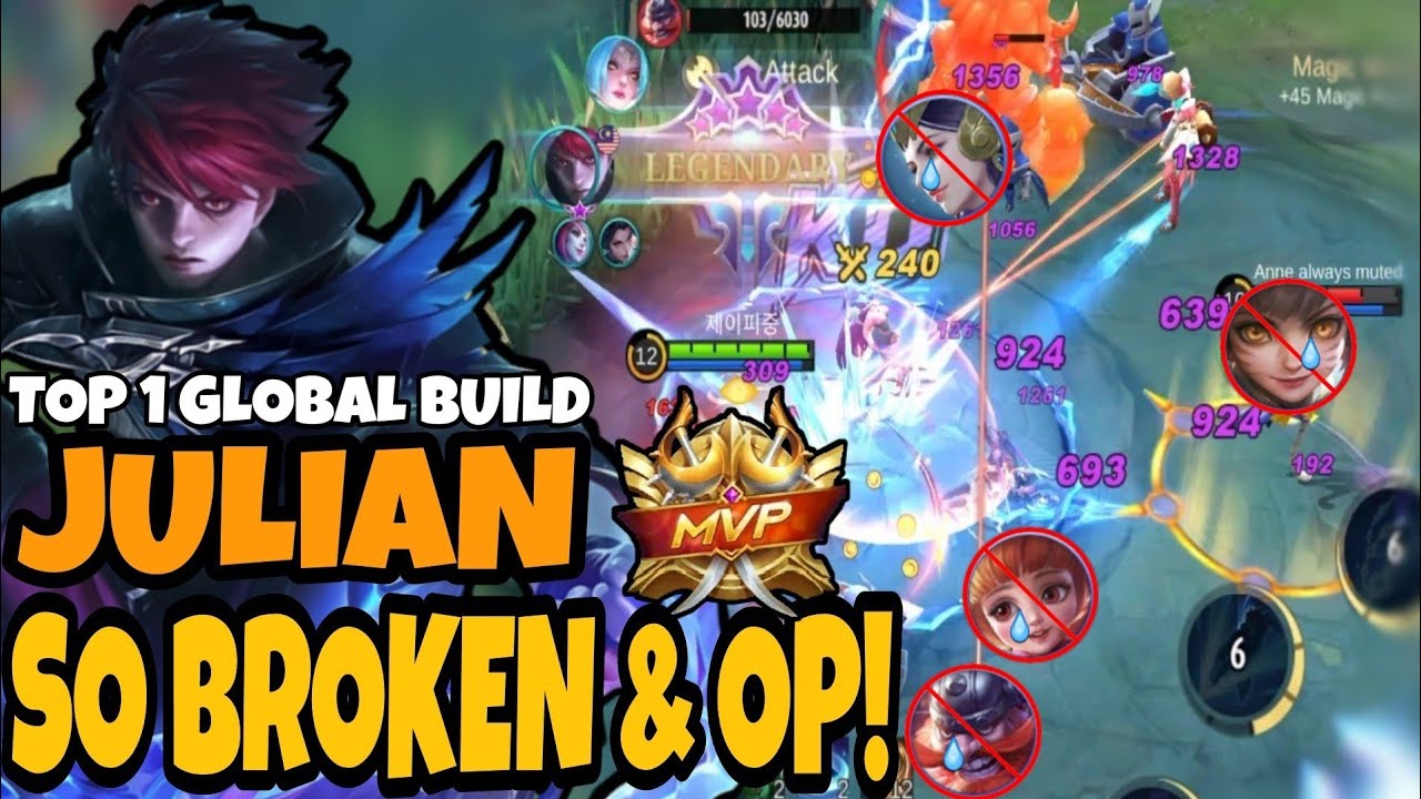 JULIAN AFTER NERFED STILL SO BROKEN AND OP! JULIAN EXP LANE ONE HIT ...