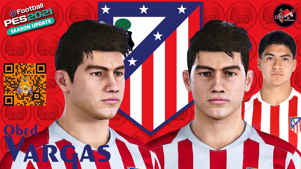 PES Face Tutorial Obed Vargas 🇲🇽 Atletico Madrid | Face Build PES 2021 ...
