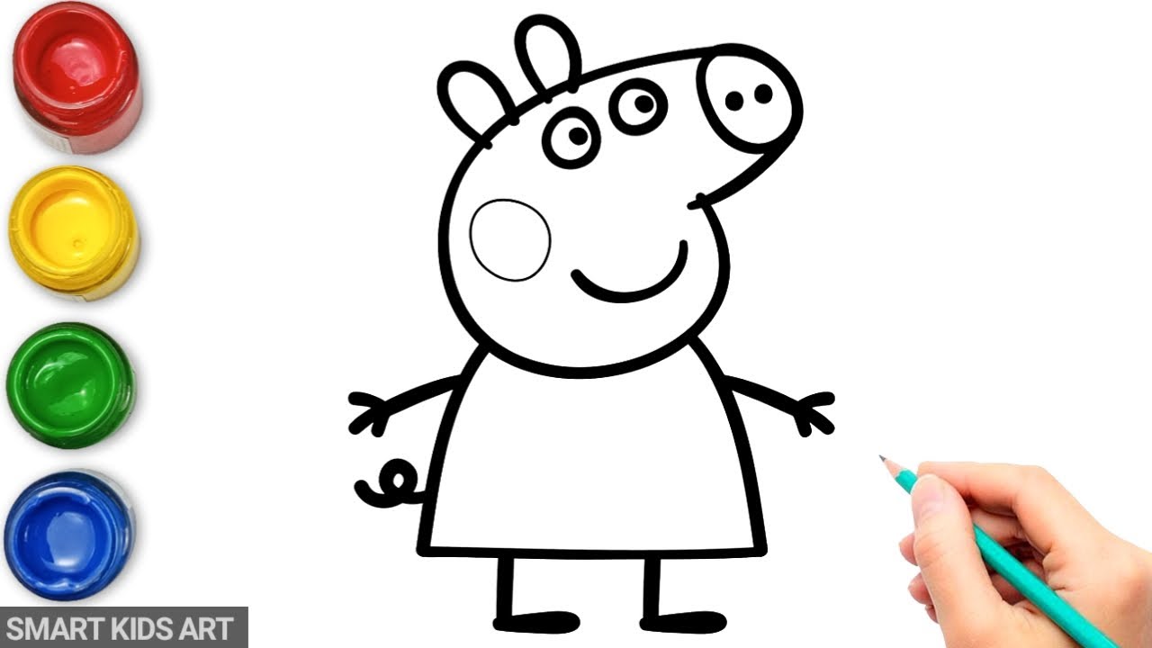 How To Draw Peppa Pig | Peppa Pig Drawing | Draw Smart - YouTube