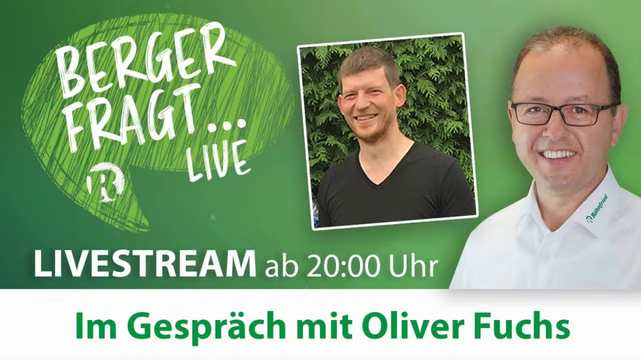 Berger fragt LIVE - 21. Oktober 2020 - Gast: Oliver Fuchs - YouTube