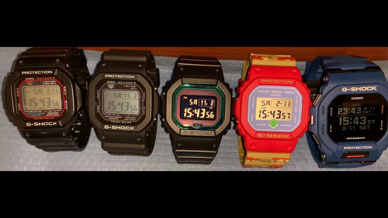My Casio G-Shock "square" collection - YouTube