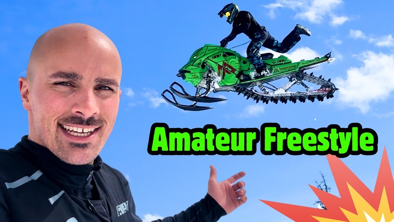 Rookie Freestyle Tricks + CRASH! Snowmobiling VLOG - YouTube