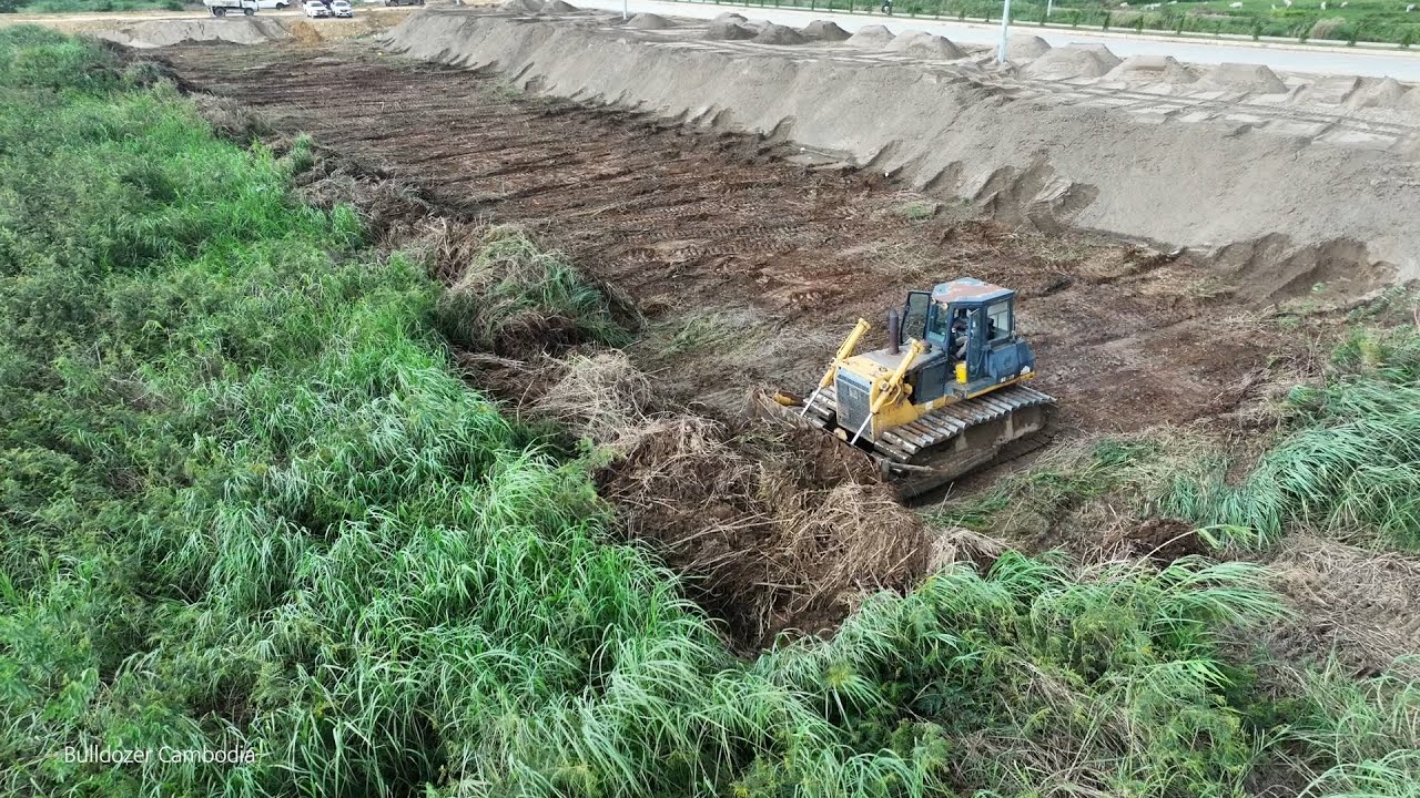 Incredible Best Dozer Shantui Cutting Slope Making Road Widening ...
