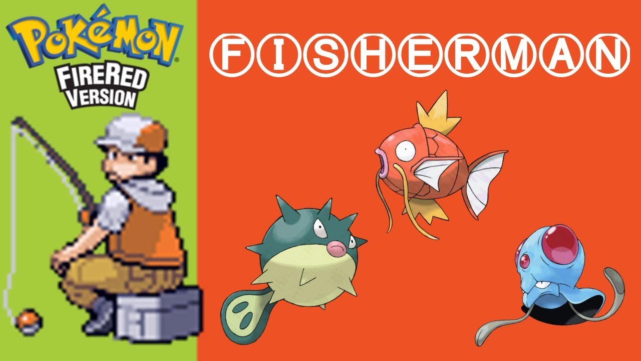 All Pokemon FireRed Battles: Fisherman - YouTube