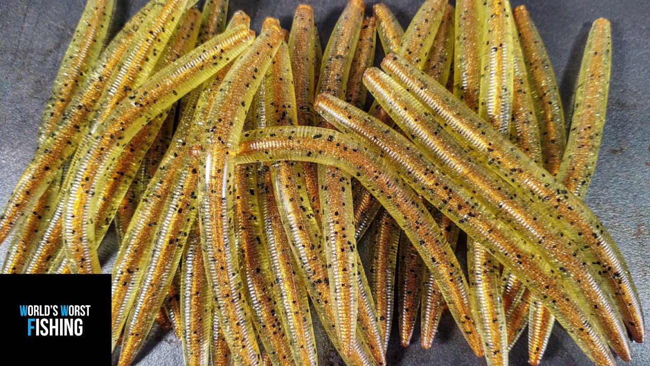 Goldfinger Core-Shot Worms; Making Soft Plastic Lures - YouTube