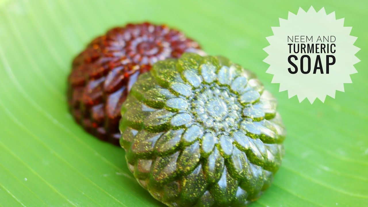 Neem and Turmeric Bath Soap || Easy Bath Soap Making || Melt and Pour ...