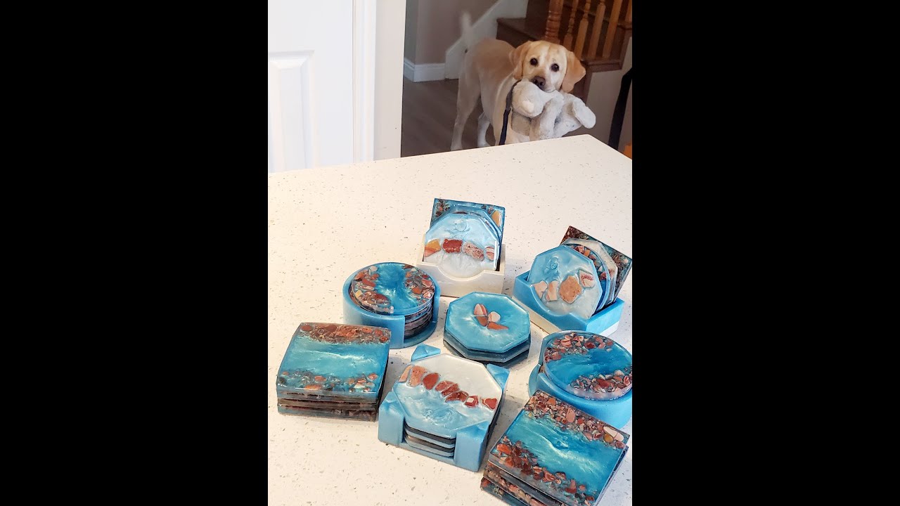 New "Desert Mountain Sky & Cloud", plus "Royal Blue River Run" Coasters ...