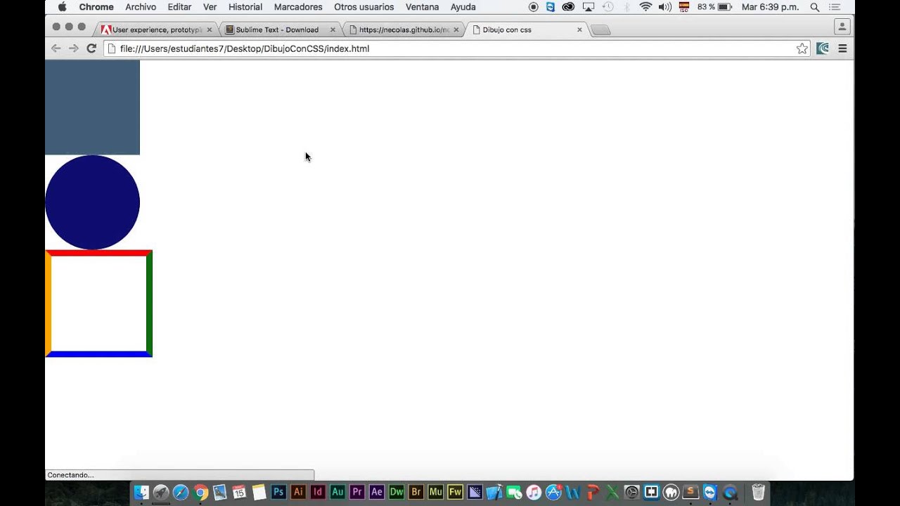 Dibujo de formas básicas con CSS3 en Sublime text - YouTube