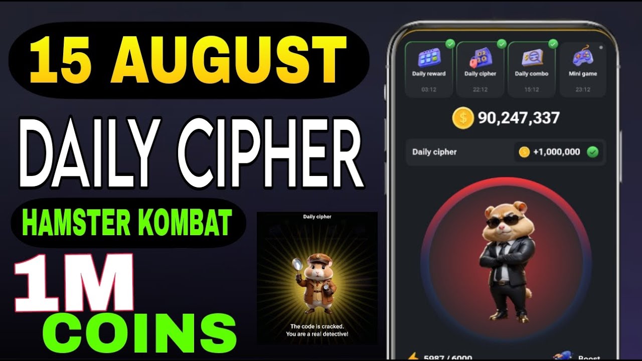 15 August Hamster Kombat Daily Cipher Code | Hamster Kombat 15 August ...