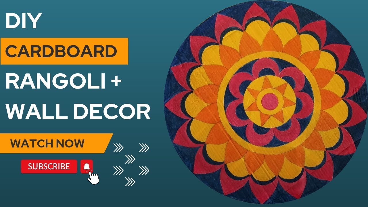 cardboard rangoli designs | reusable rangoli | cardboard rangoli making ...