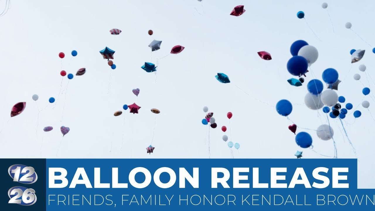 Balloon release held for former investigator Kendall Brown - YouTube