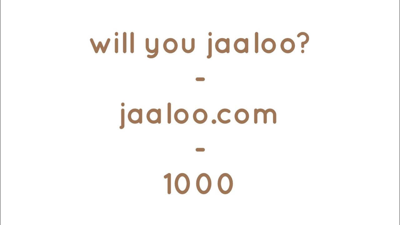 will you jaaloo? jaaloo.com - Jaaloo Puzzles - @JaalooPuzzles - 1000 ...
