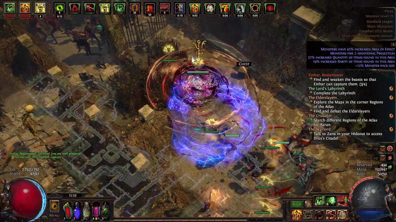 PLAZA MAP Gameplay with CYCLONE in PATH OF EXILE - YouTube