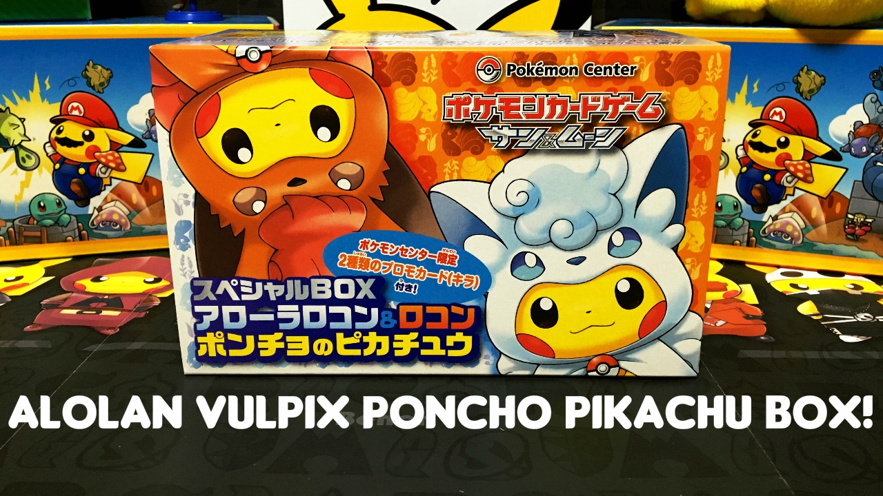 Alolan Vulpix Poncho Pikachu Box opening! - YouTube