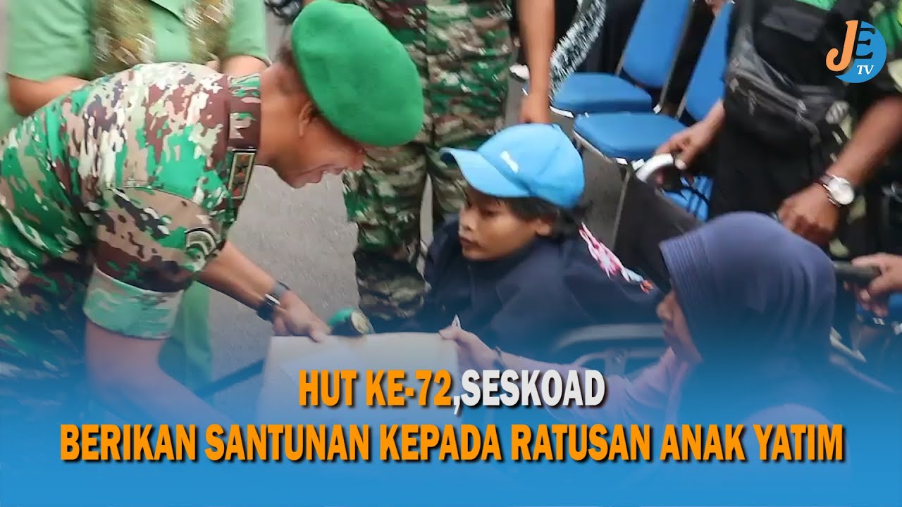 HUT KE-72, SESKOAD Berikan Santunan Kepada Ratusan Anak Yatim - YouTube