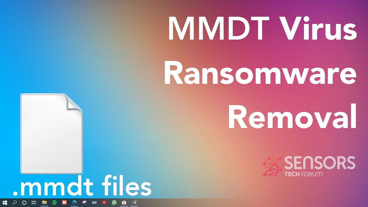 Mmdt Virus [.mmdt Files] Remove + Decrypt Fix [Free Guide] - YouTube
