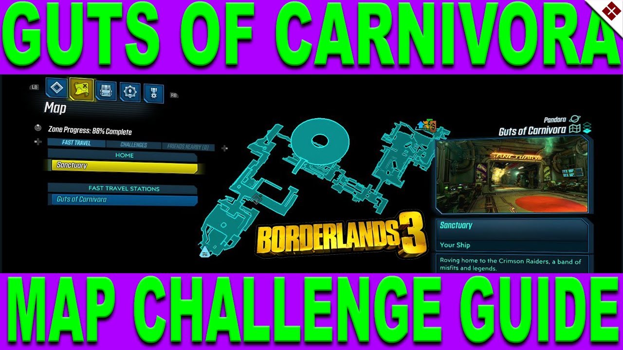 Borderlands 3 Guts of Carnivora Challenge Guide on Pandora with Eridian ...