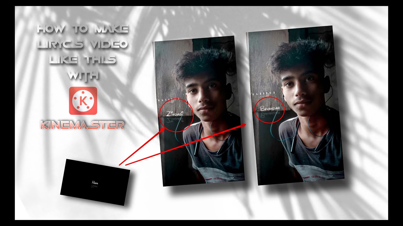 How to make black screen lyrics video In kine master !! - YouTube