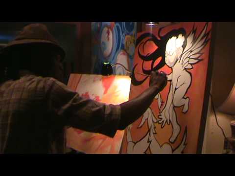 Aniekan and Charles Jean Pierre painting live at Open Canvas! - YouTube