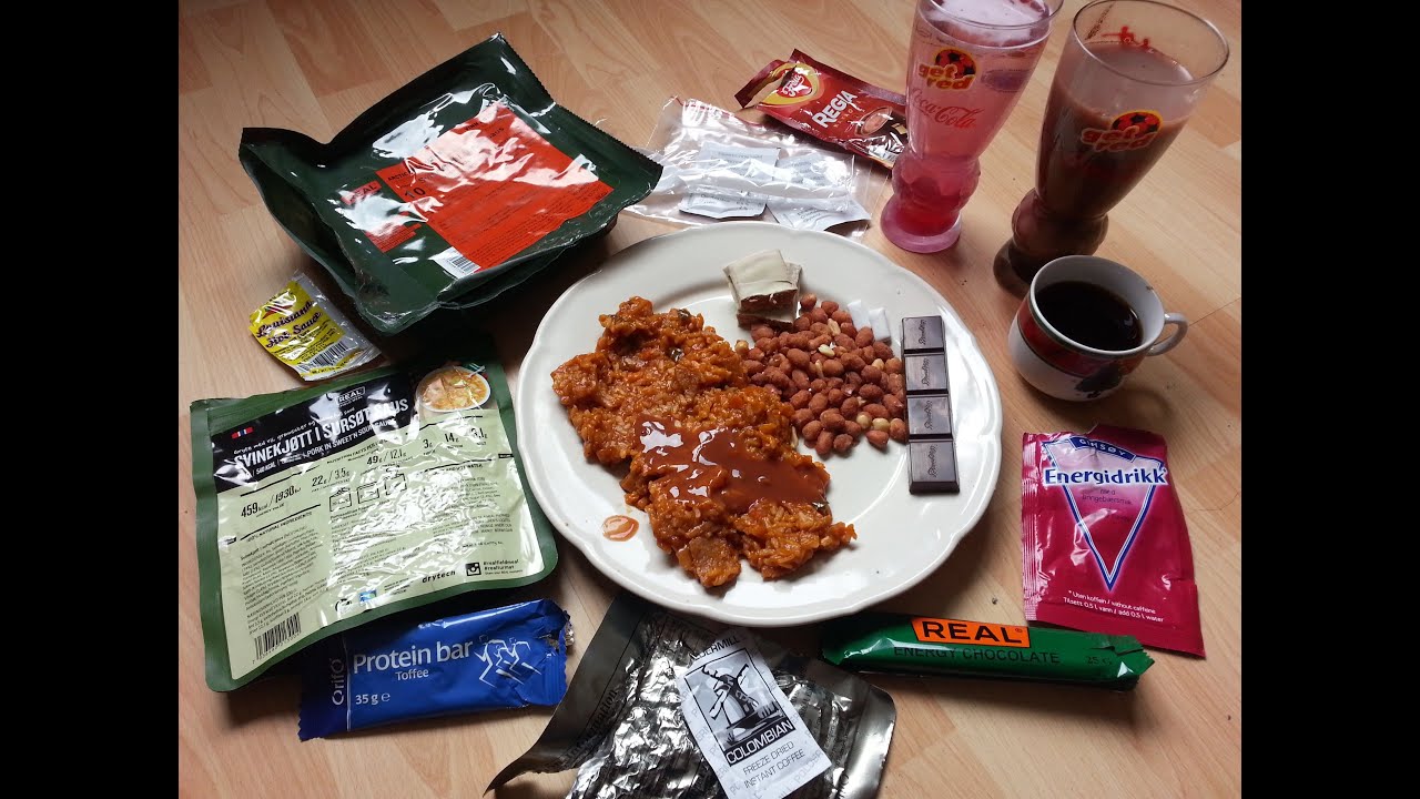 Norwegian Army MRE Arctic Field Ration Menu 10: Pork in Sweet and Sour ...