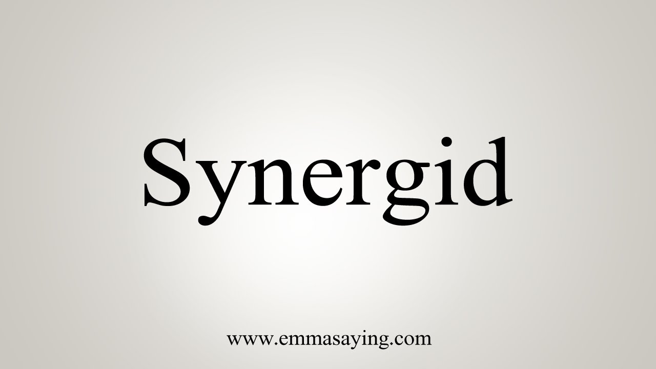 How To Say Synergid - YouTube
