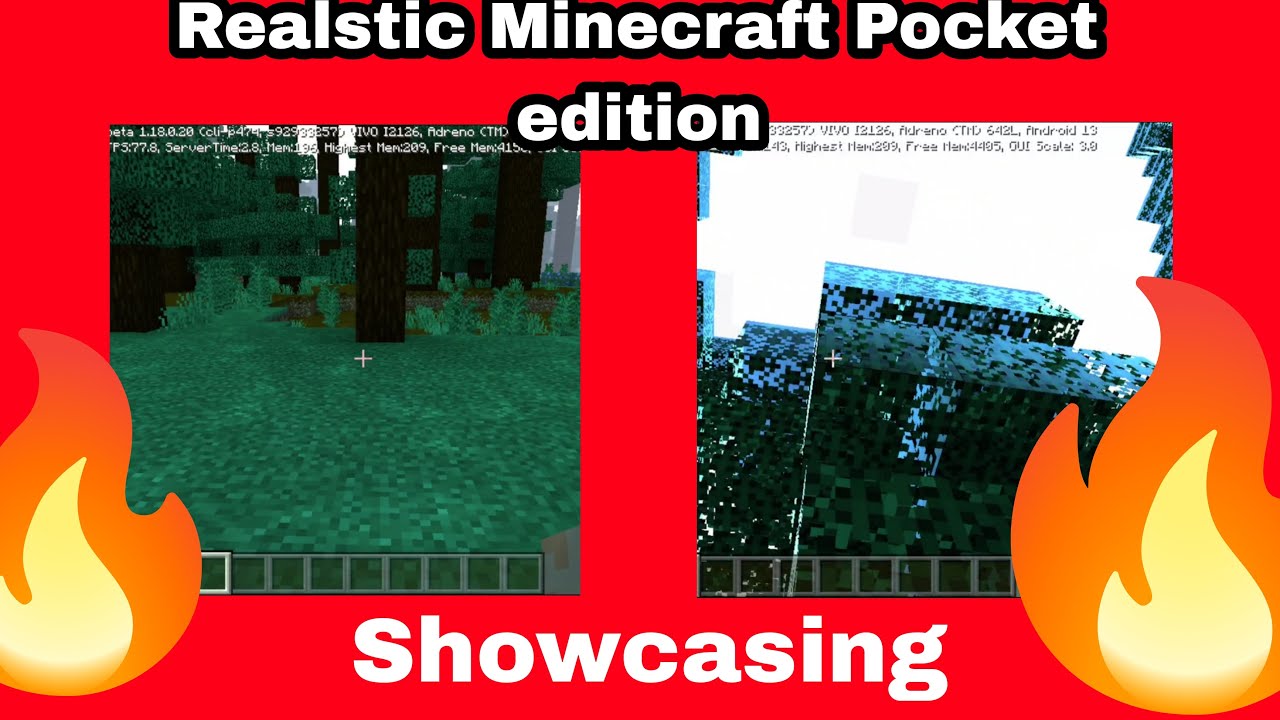 Minecraft Pocket Edition but graphics are realstic | Minecraft Mobile ...