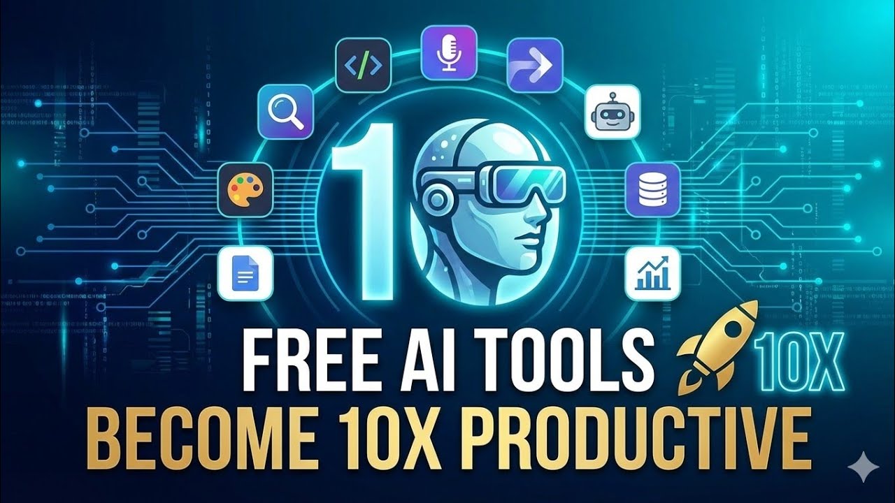 10 Free AI Tools to become PRO (be10x)! 🚀 | Best AI Tools - YouTube