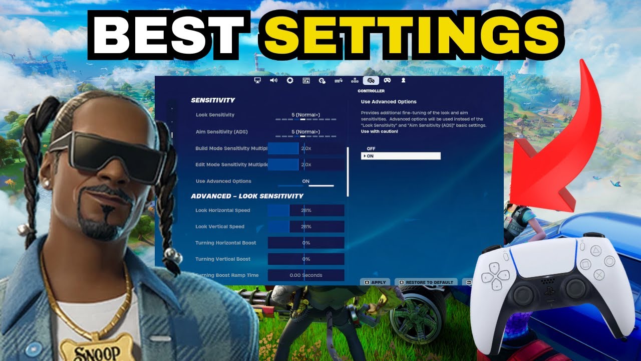 *BEST* Controller Settings in Fortnite Chapter 2 Remix (PC,XBOX,PS5 ...